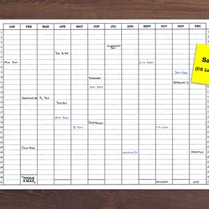 Printable Perpetual Calendar, 8.5x11 / Letter Sized, PDF Download - Etsy