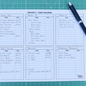 Printable Project and Task Tracker Instant Download PDF - Etsy