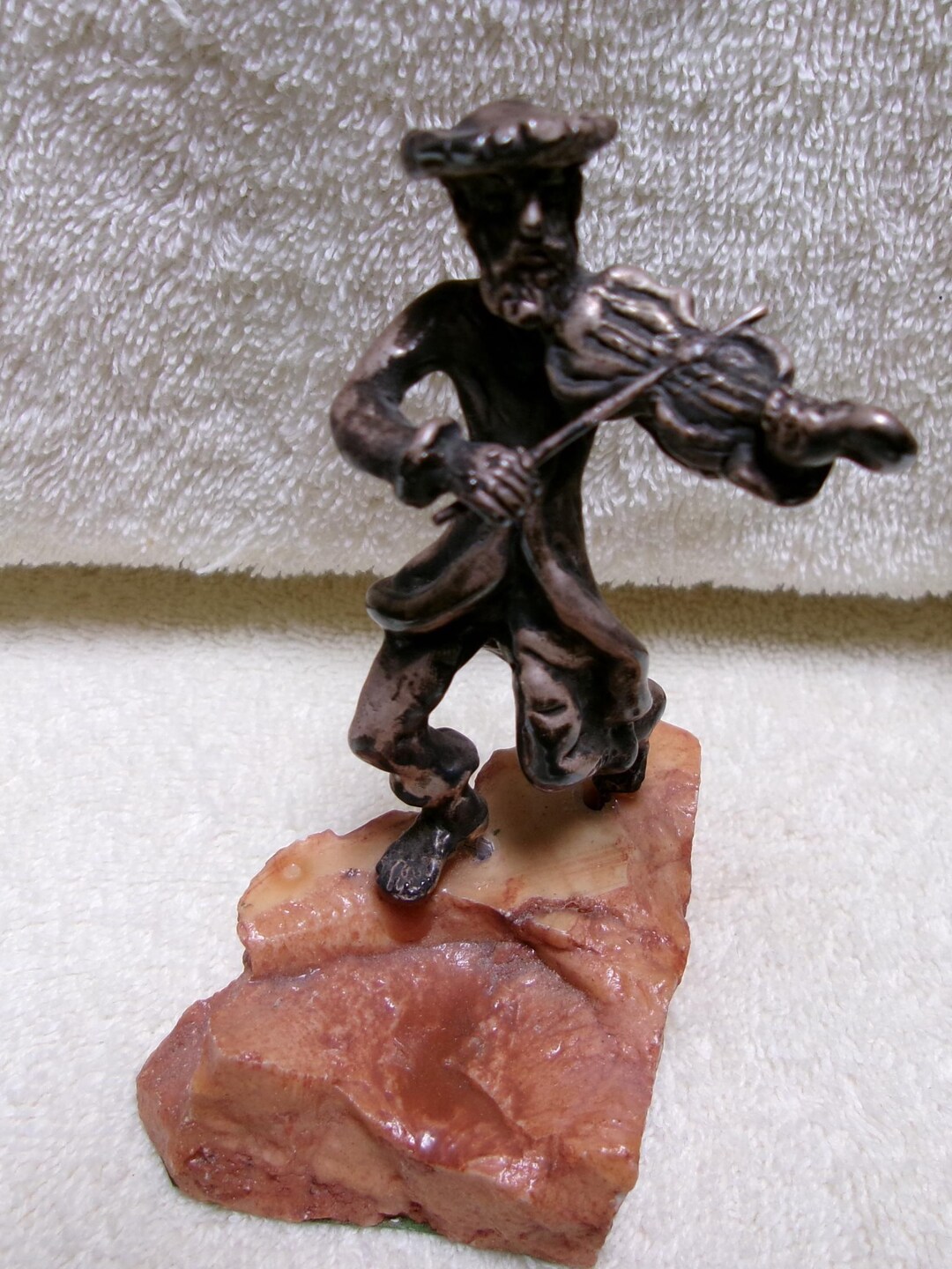 Vintage 1960s Sterling Silver Jewish Fidler on the Roof Figurine 4 ...