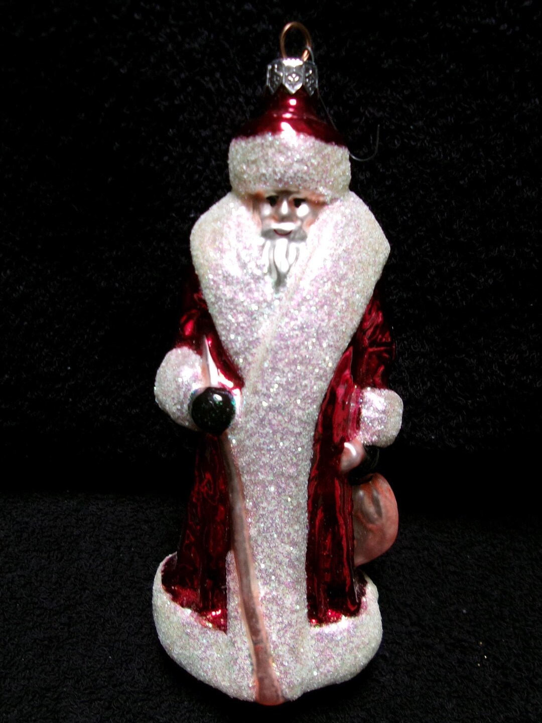 Vintage Glass Christopher Radko 7" Russian Santa Clause Ornament - Etsy