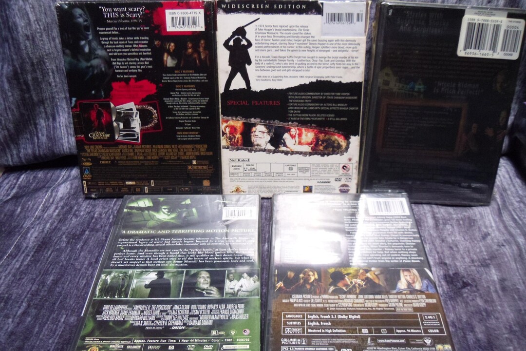 Five New Stock Original Wrap Lot Spooky DVD Movies Halloween Scary - Etsy