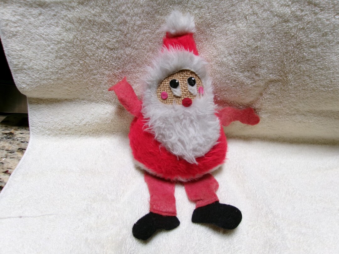 Vintage 1970s Russ BERRIE Bean Bag Sitting Santa Claus Plush 6" - Etsy