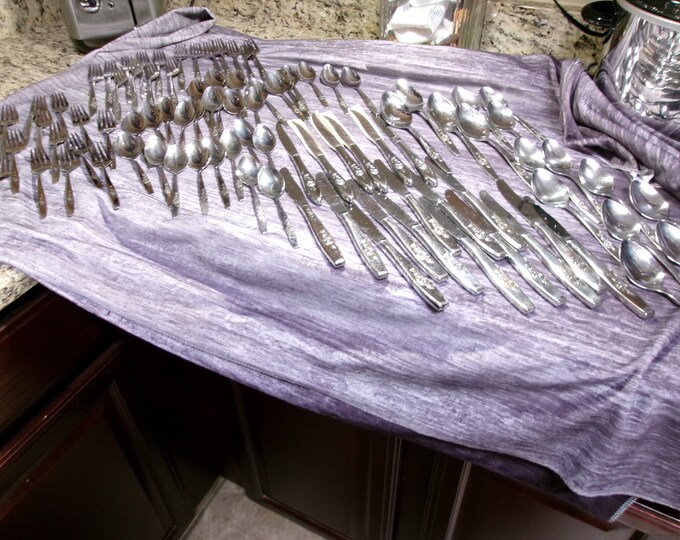 Vintage Stainless Steel Oneida Lasting Rose Flatware 95 Piece Set - Etsy
