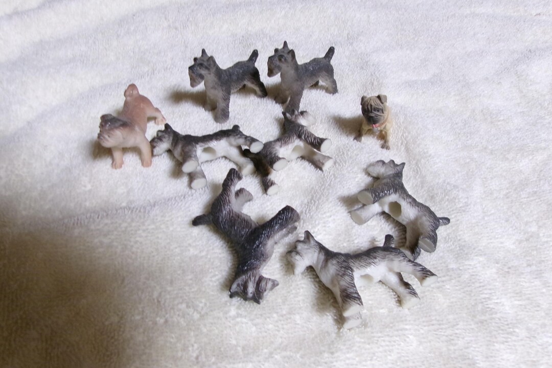 Vintage Hard to Find Full Bodied Scottie Dog Pencil Toppers X 7 One 1 ...