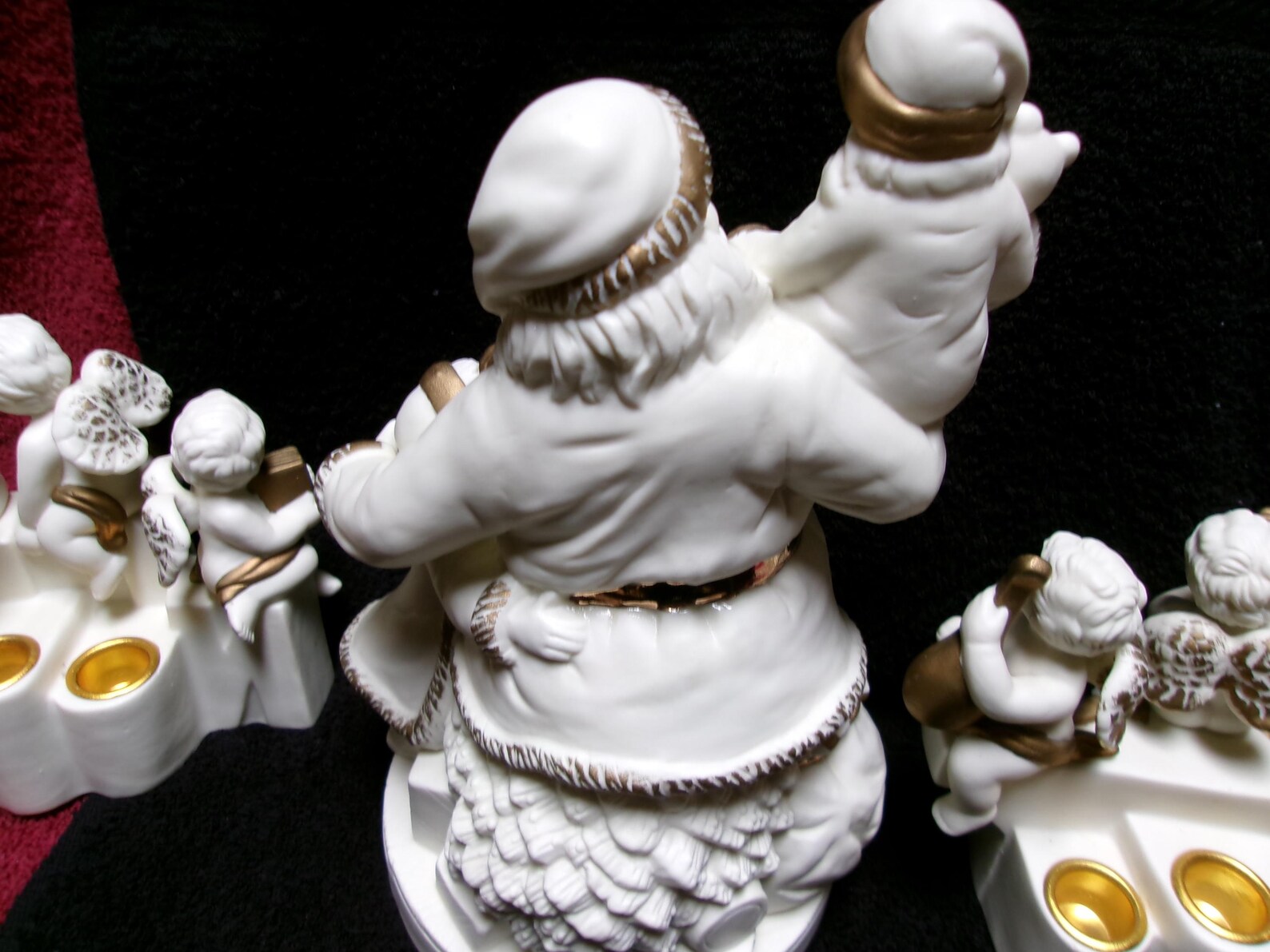 Vintage 1996 Bisque Buchase X 3 Set White Santa,angles,etc 10 1/2 ...