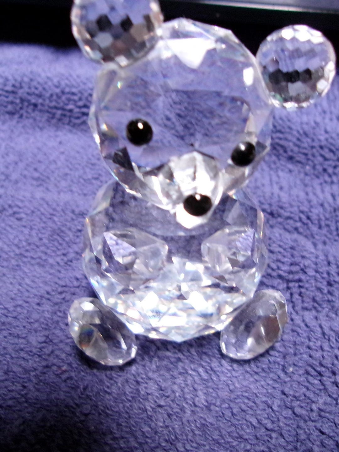 Vintage Swarovski Crystal Teddy Bear, 3" Tall Swan Logo - Etsy