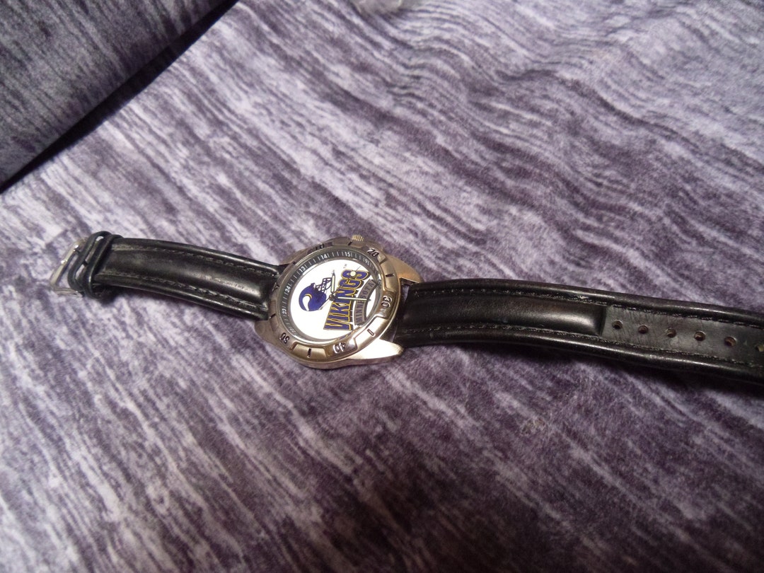 Vintage 1995 Like New Fossil, NFL Vikings, Water Proof Watch - Etsy