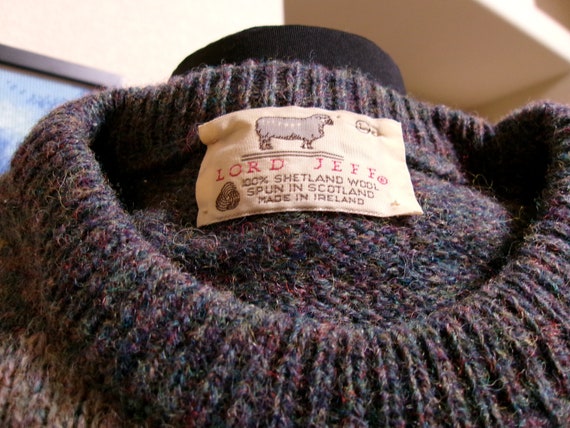 Vintage Mens Lord Jeff 100% shetland Wool pull over s… - Gem
