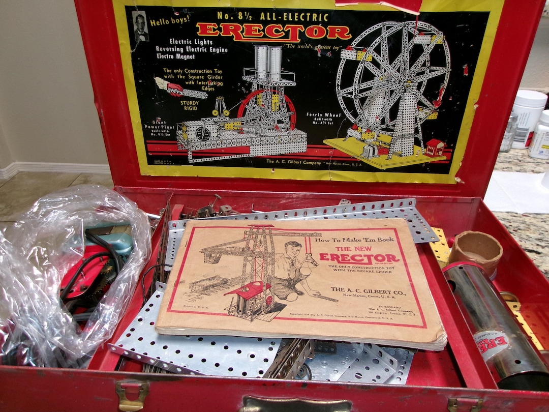 Antique 1938 AC Gilbert Erector Set Ferris Wheel in Original Box/ Sold ...