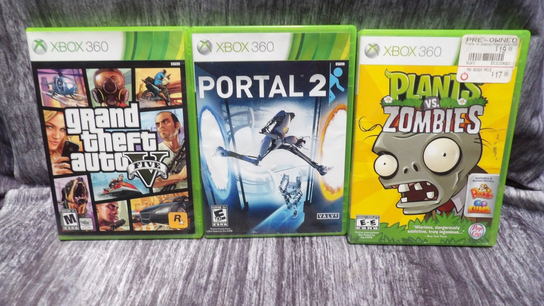 Collectable XBOX 360 Plant Vs Zombies, Live Bungie, Grand Theft Auto 5 ...