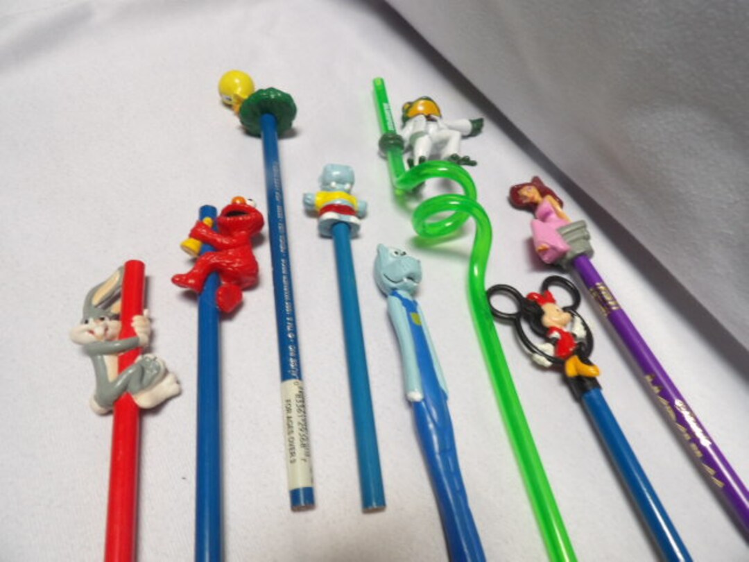 Vintage 1995 Disney Pencil Toppers Applause Pencils X 8 in Lot - Etsy