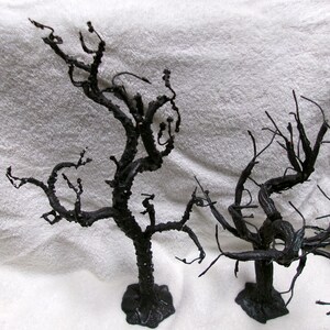Spooky Lemax Halloween Black Trees X 3 12 to 8 Tall Lot - Etsy