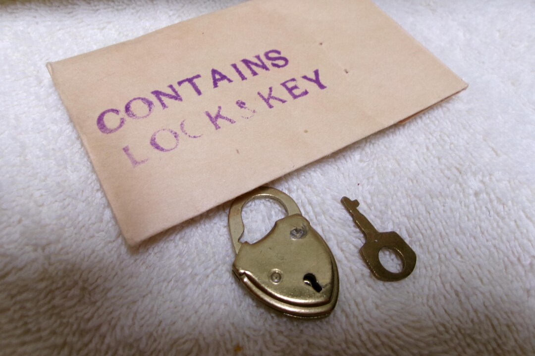 Vintage Miniature Lock and Key/works for Jewelry Boxes Etc - Etsy