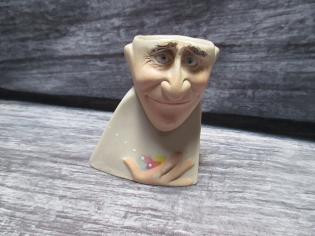 Vintage Unique Funky Design Man Egg Head/fog Design Signed - Etsy