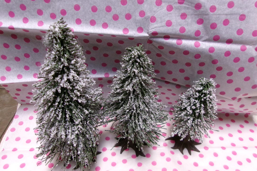 Dept 56 Marked on Bottom Three Size Christmas Trees 10,8,6 Inch - Etsy