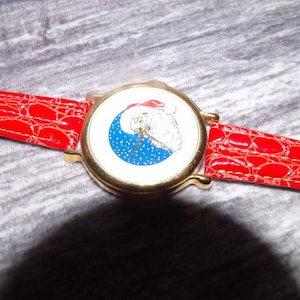 Collectable Tozai Japan Movement Santa Clause Leather Band Watch Works ...