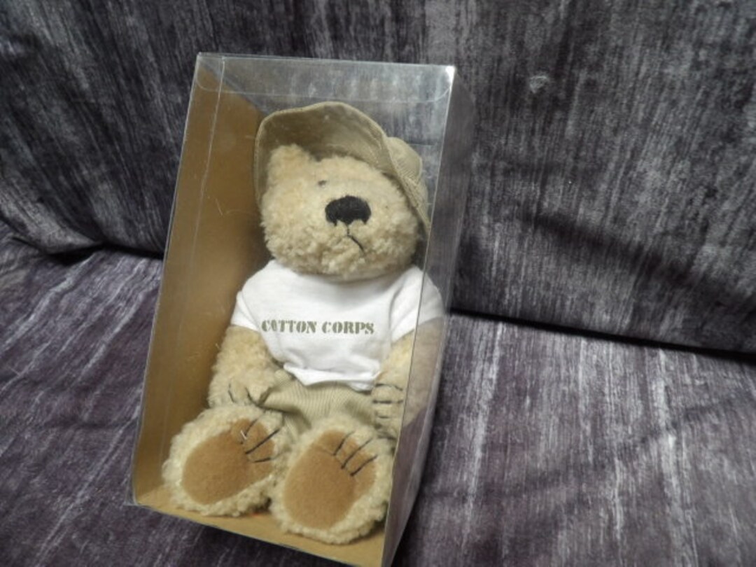 Geo Pals Plush Teddy Bear Jockey Cotton Corps Plush NIB - Etsy
