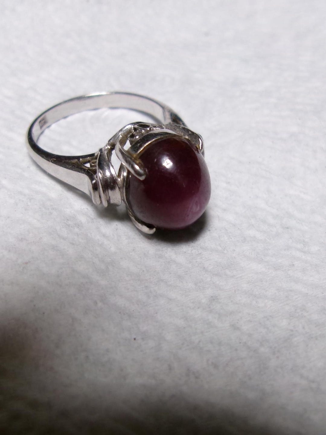 Art Deco Platinum Oval Star Ruby? Pink Star Sapphire Rings 6 - Etsy