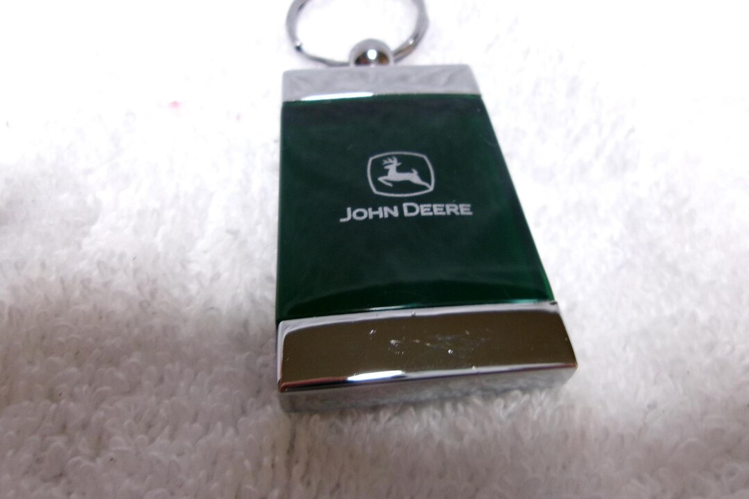Vintage John Deere Key Chain 3 1/4 Inch Tall Stainless Steel/green - Etsy