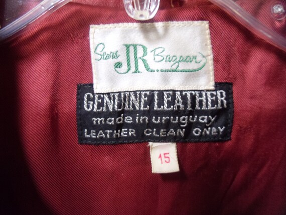 Vintage Sears JR Bazaar Marroon Leather Long Womens J… - Gem