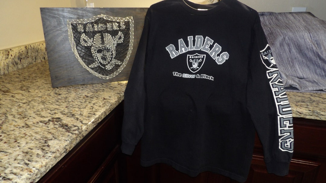 Collectable Raiders Long Sleeve Full Back Graphic T Shirt/aaa W ...