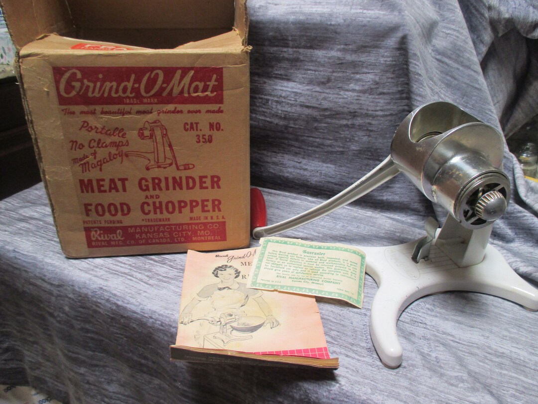 Vintage Grind O Mat Grinder White Enamel Full Sized 1950s - Etsy