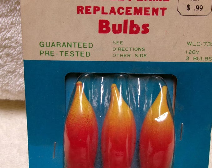 Vintage Joybrite Candle Flame Glass Bulbs New Stock 3 in Package 2 3/4 ...