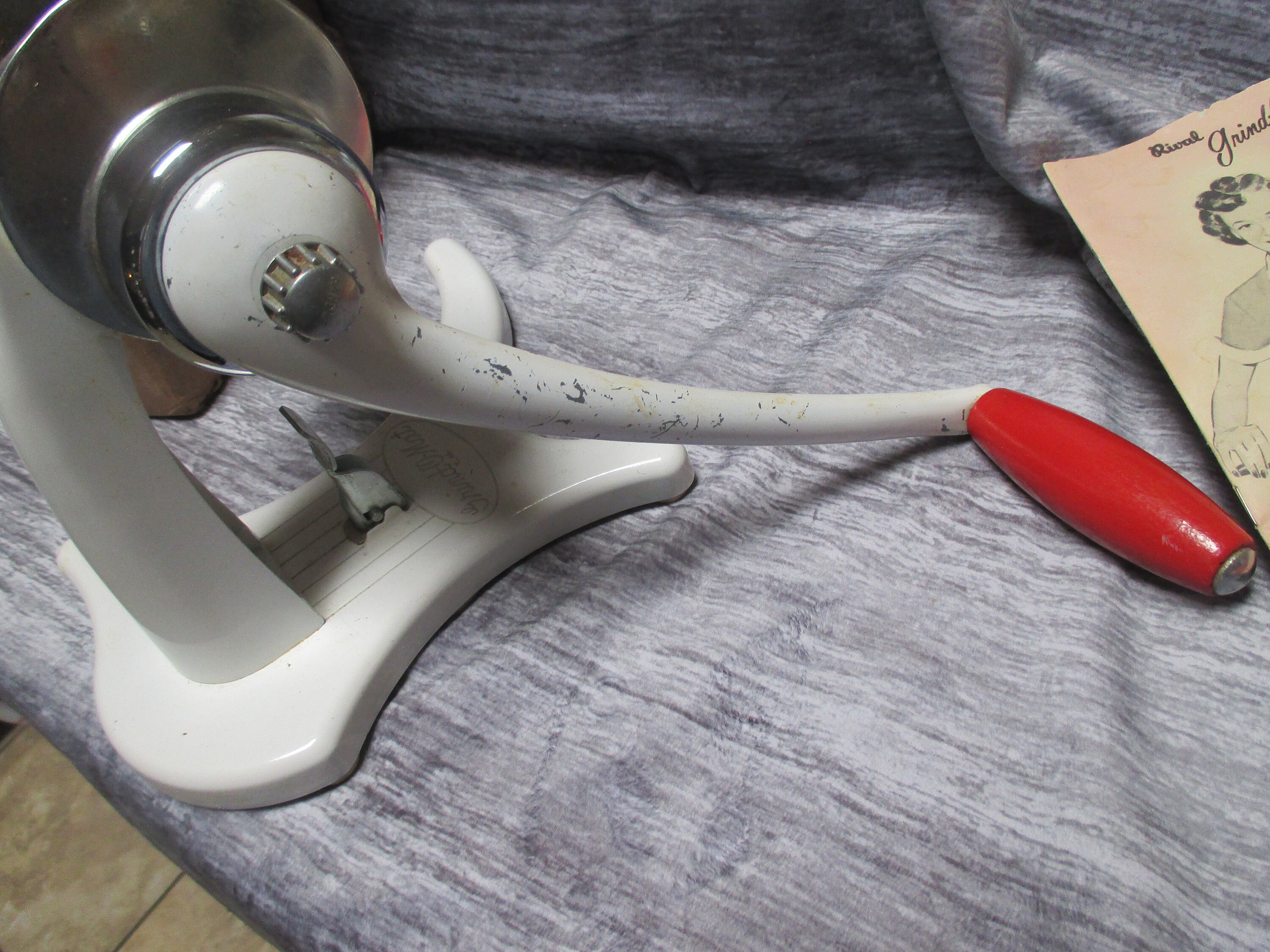 Vintage Grind O Mat Grinder White Enamel Full Sized 1950s - Etsy