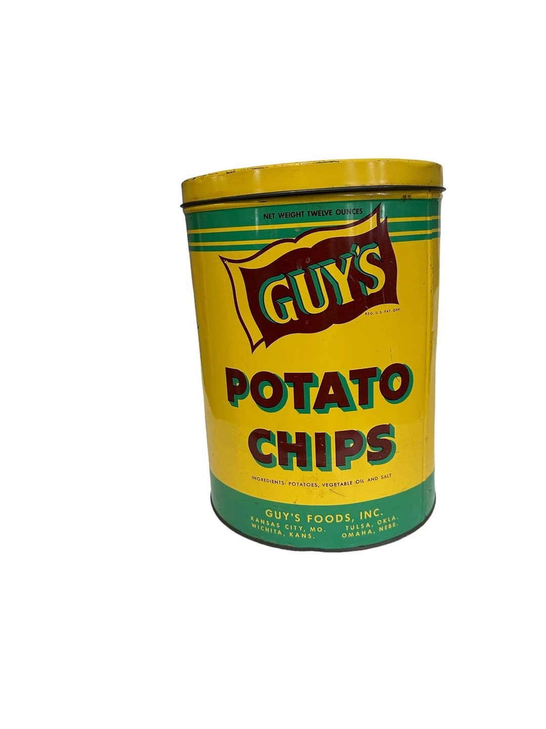Vintage Guys Potato Chips Tin - Etsy