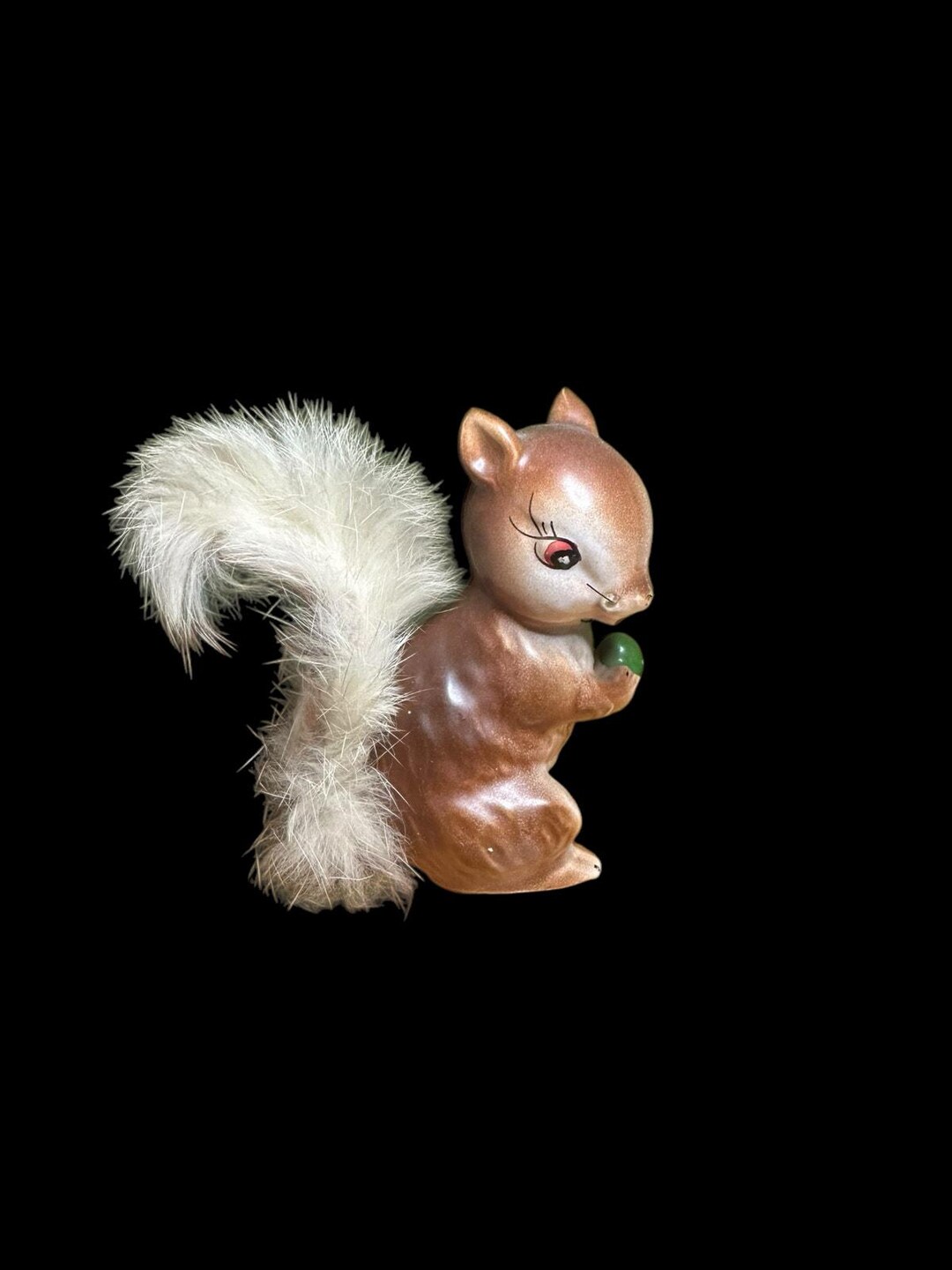 Vintage Enesco Ceramic Squirrel Furry Tail Japan - Etsy