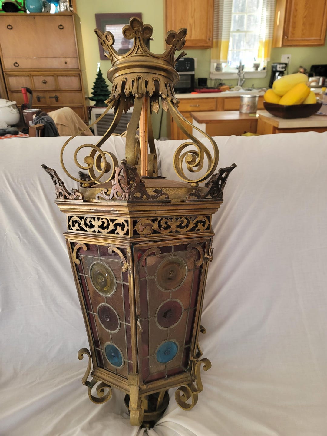 Vintage Indoor Outdoor Gothic Pendant Porch Light Foyer Gazebo Great ...