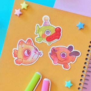 Silly Fish Stickers - Toontown Inspired - Cute Die Cut Sticker ...