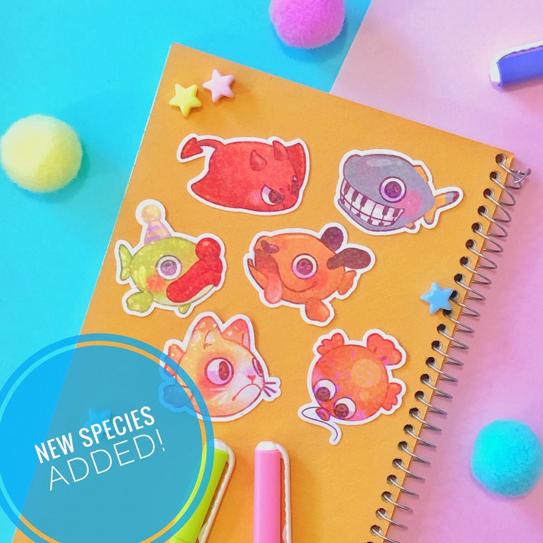 Silly Fish Stickers - Toontown Inspired - Cute Die Cut Sticker ...