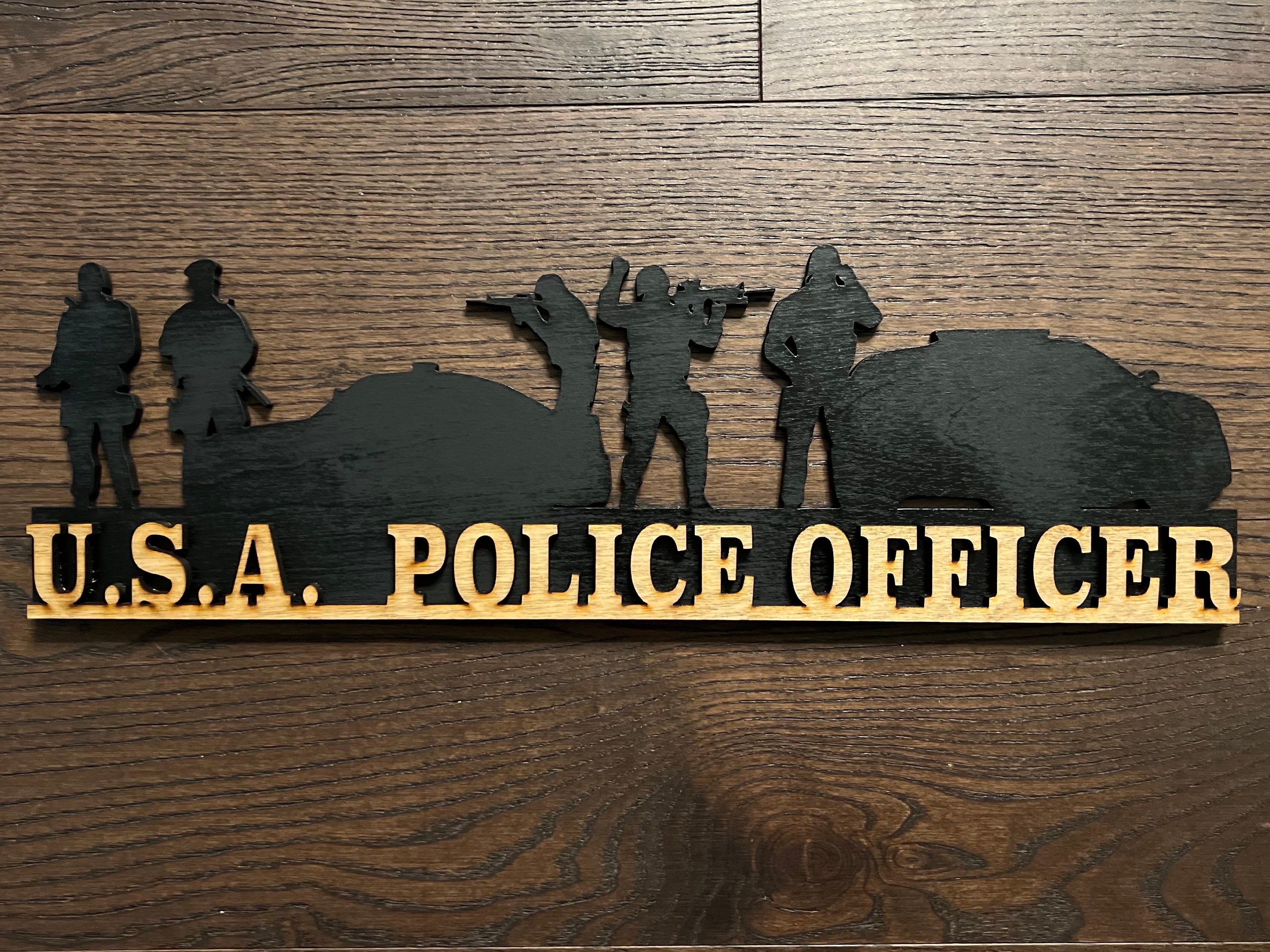 Military and First Responders Silhouette Plaques - Etsy
