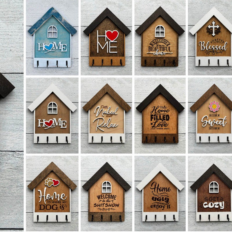 Wooden Key Holder - Etsy