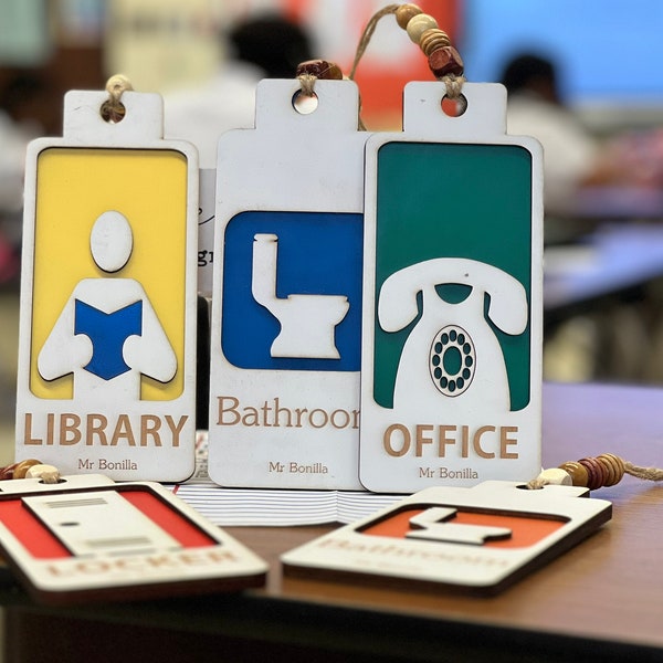 Wooden Bathroom Passes - Etsy