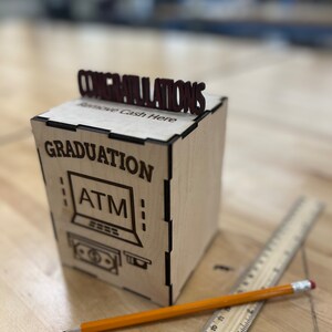 Wooden Graduation ATM Bank - Unique Personalized Gift for Graduates - Etsy