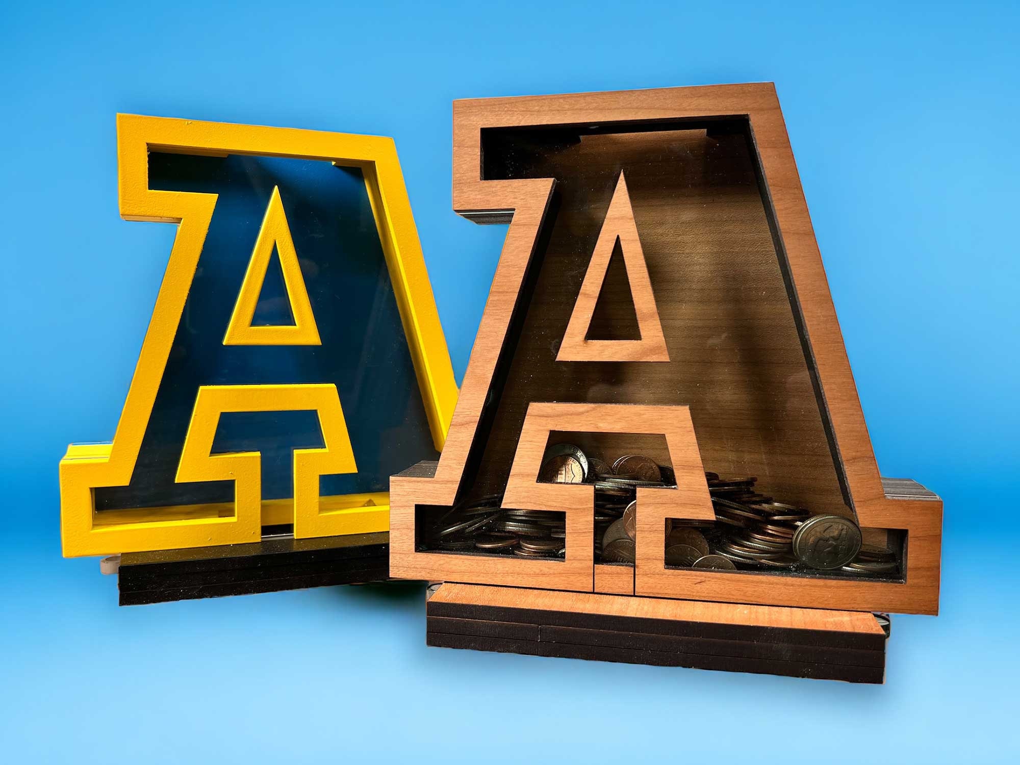 Wooden Letter Banks - Etsy