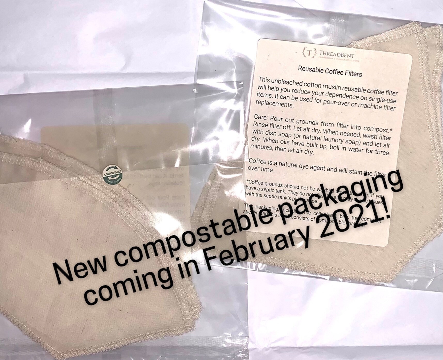 Reusable Unbleached Muslin Coffee Filter Cone 2 and Cone 4 - Etsy