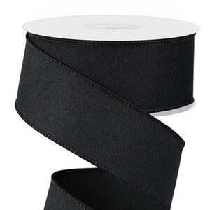 Black Diagonal Weave Wired Edge Ribbon, 1.5" X 10 Yards Roll RGE120202 ...