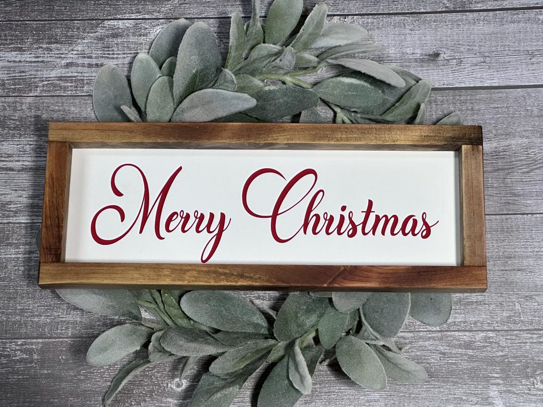 Merry Christmas Long Wood Sign Farmhouse Home Decor - Etsy