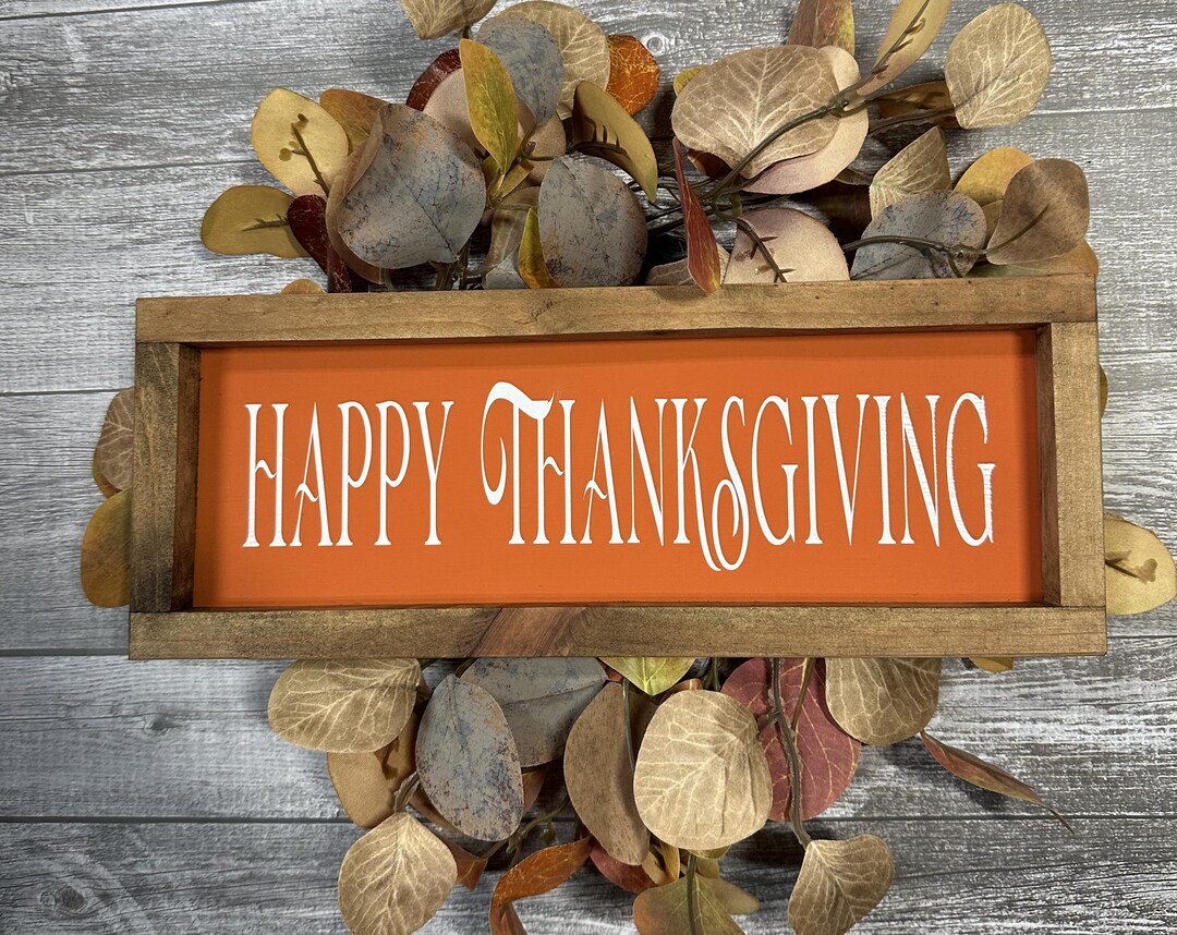 Happy Thanksgiving Wood Sign Farmhouse Home Decor - Etsy