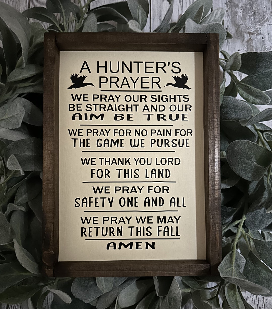 A Hunter's Prayer Duck Hunting Wood Sign Sportsman Camping Farmhouse ...