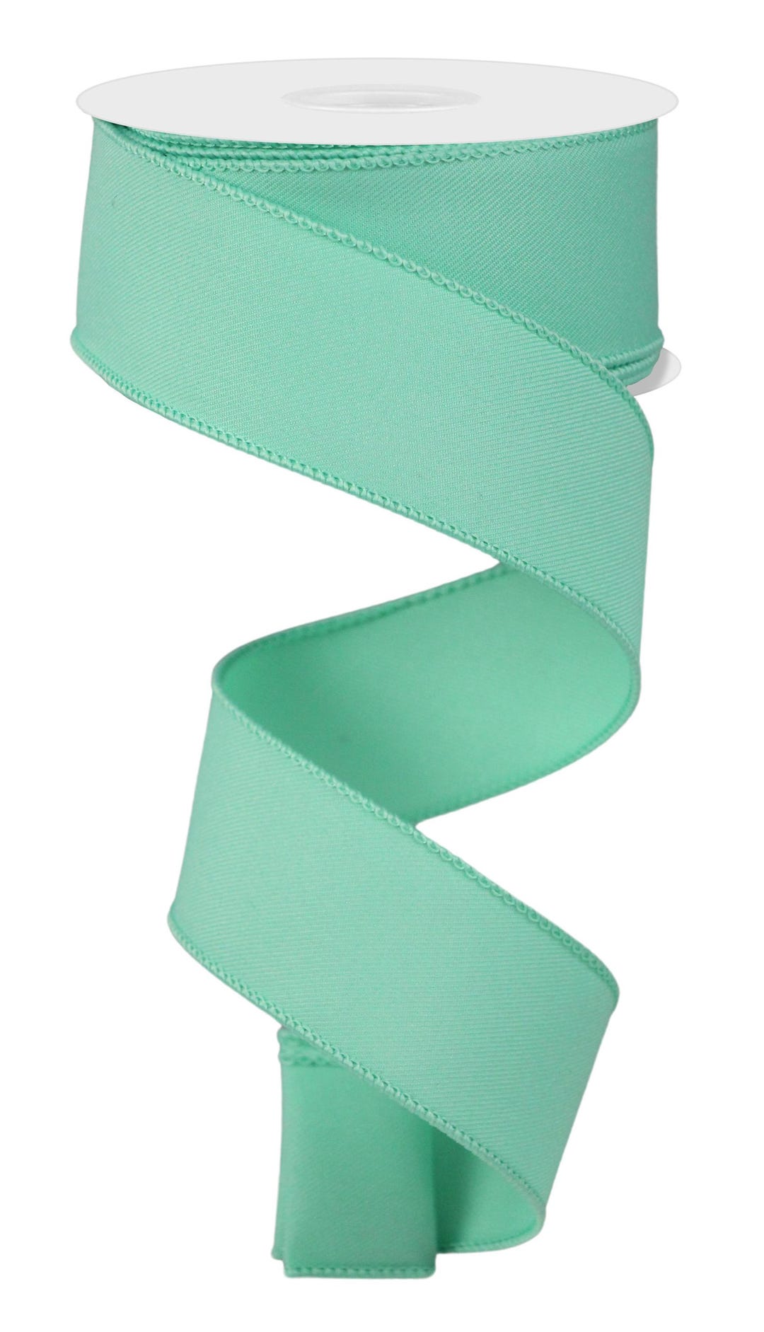 Mint Green Diagonal Weave Wired Edge Ribbon, 1.5" RGE1202AB Wreath ...