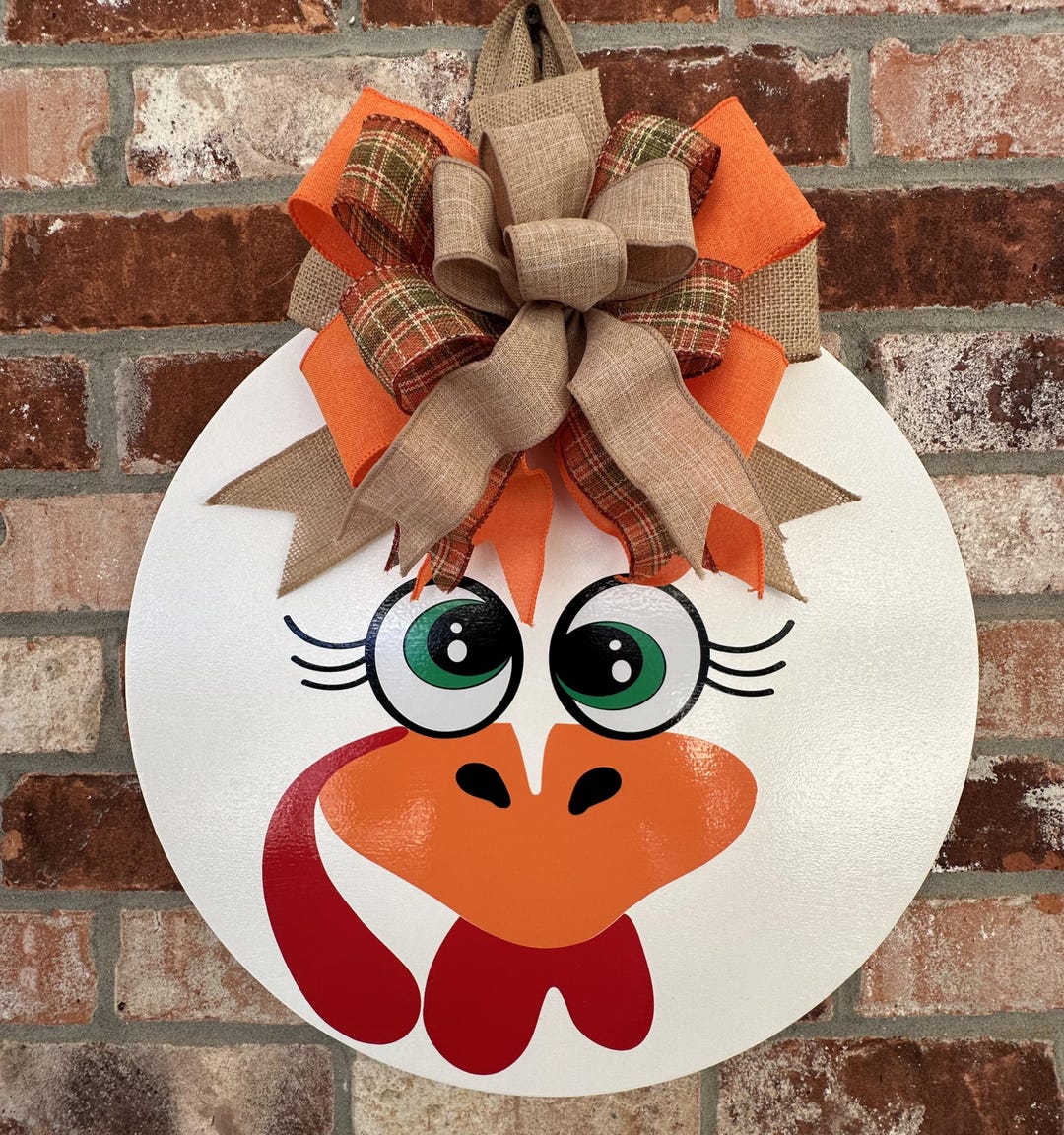 Thanksgiving Turkey Front Door Wreath / Thanksgiving Decor / Turkey ...