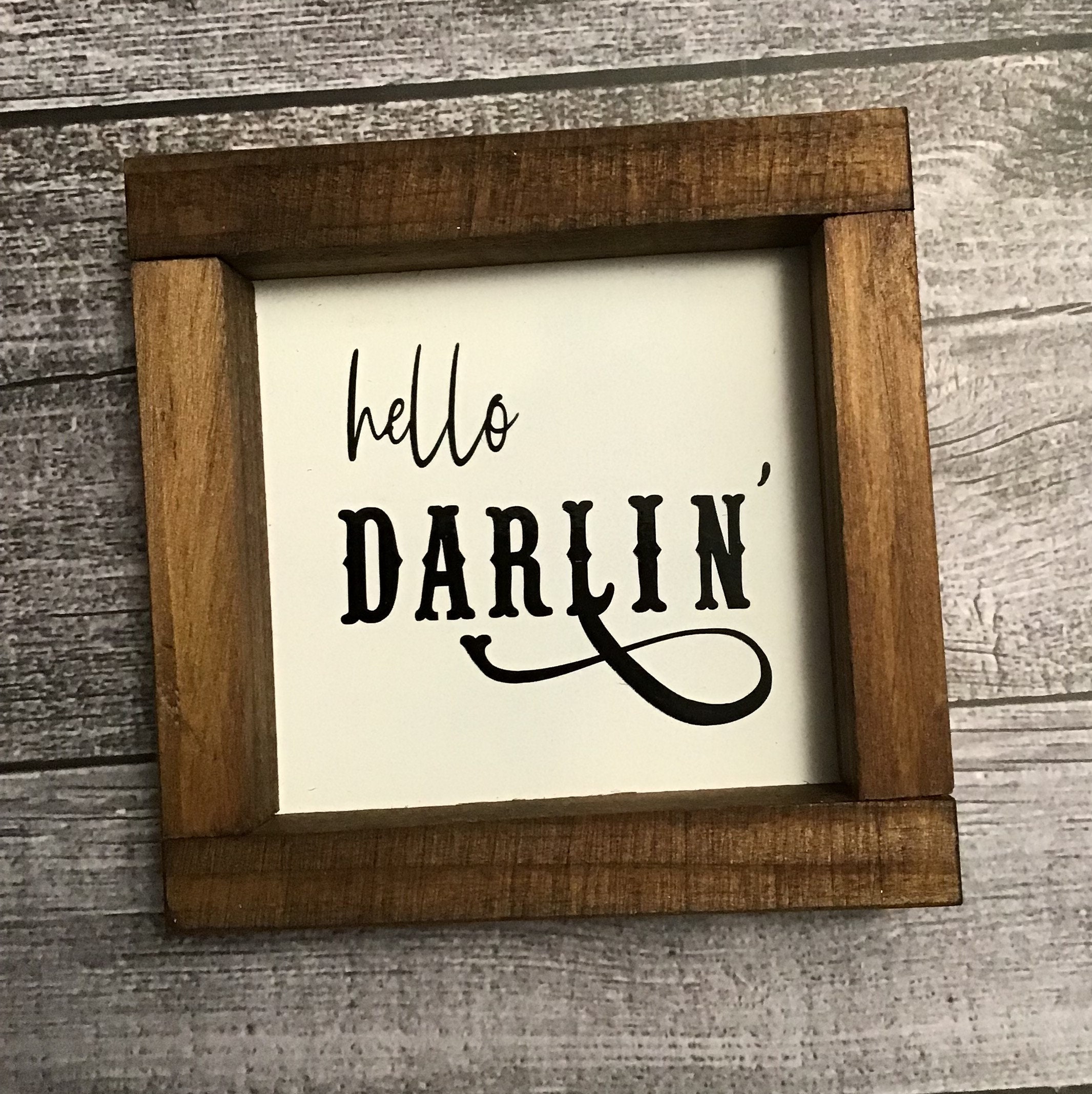 Hello Darlin' COWGIRL Rustic Bathroom Bedroom Sign Western - Etsy