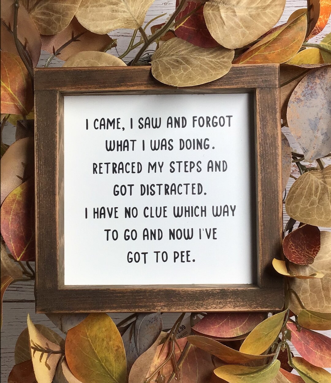 ADHD Funny Sign Forgot What I Was Doing Wood Sign Home Decor Gift ...
