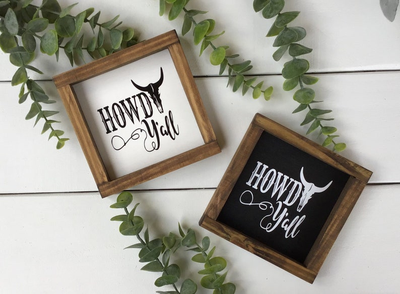 Howdy Y'all Rustic Wood Sign / Entryway Decor/ Country - Etsy