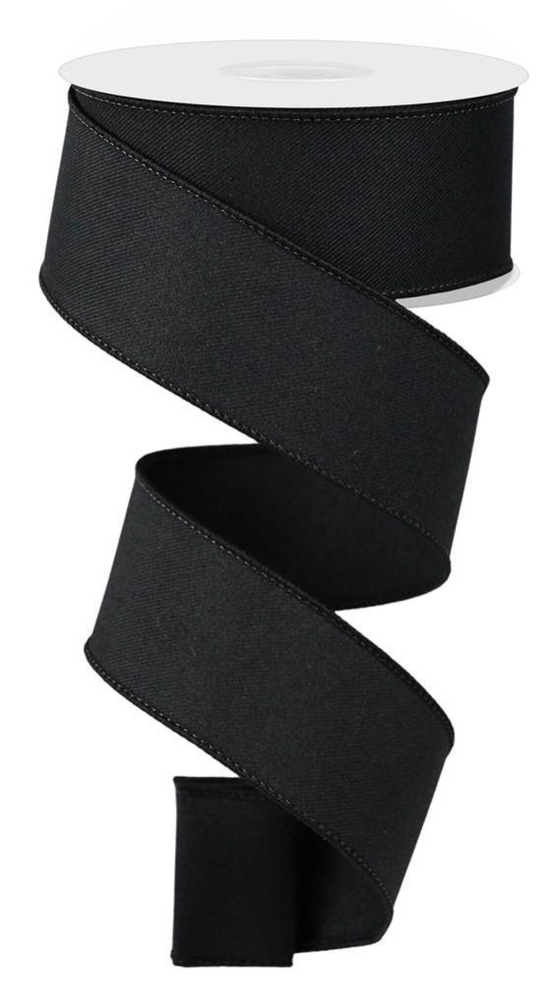 Black Diagonal Weave Wired Edge Ribbon, 1.5" X 10 Yards Roll RGE120202 ...