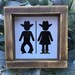 Cowgirl Cowboy Bathroom Sign Western Farmhouse Restroom Bath Home Decor ...